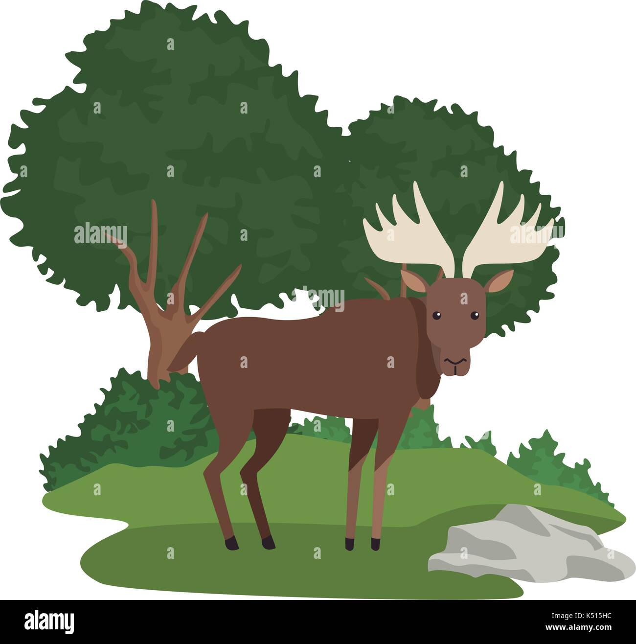 Deer animal cartoon Stock Vector Image & Art - Alamy