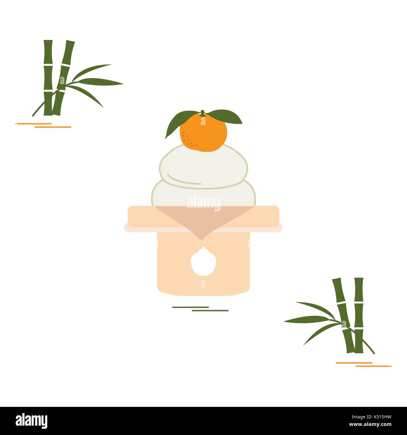 Kagami mochi - traditional New Year treats in Japan. Festive traditions ...