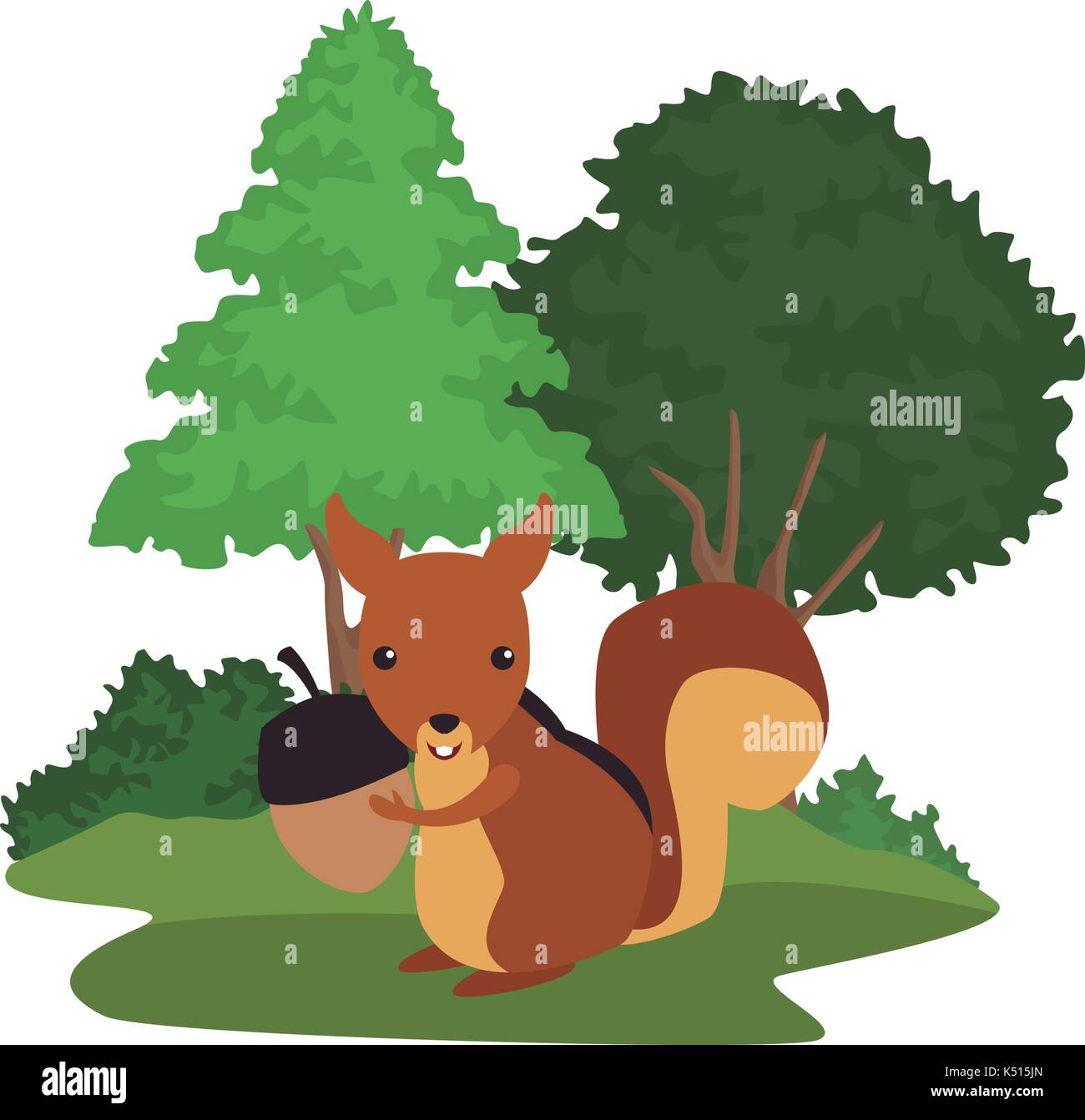 Squirrel animal cartoon Stock Vector Image & Art - Alamy