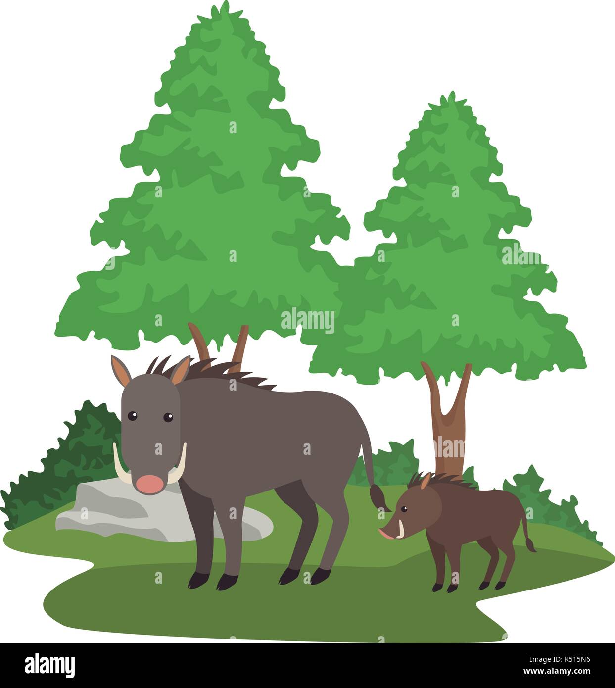 Jabali animal cartoon Stock Vector Image & Art - Alamy