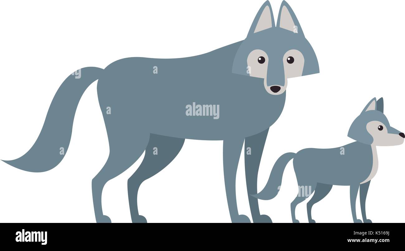 Wolfs cartoon animal Stock Vector Image & Art - Alamy