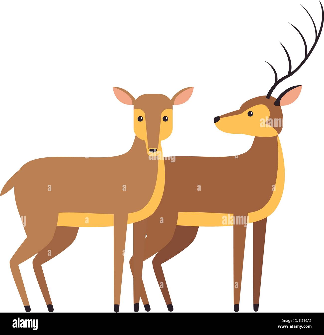 Deers animal cartoon Stock Vector Image & Art - Alamy
