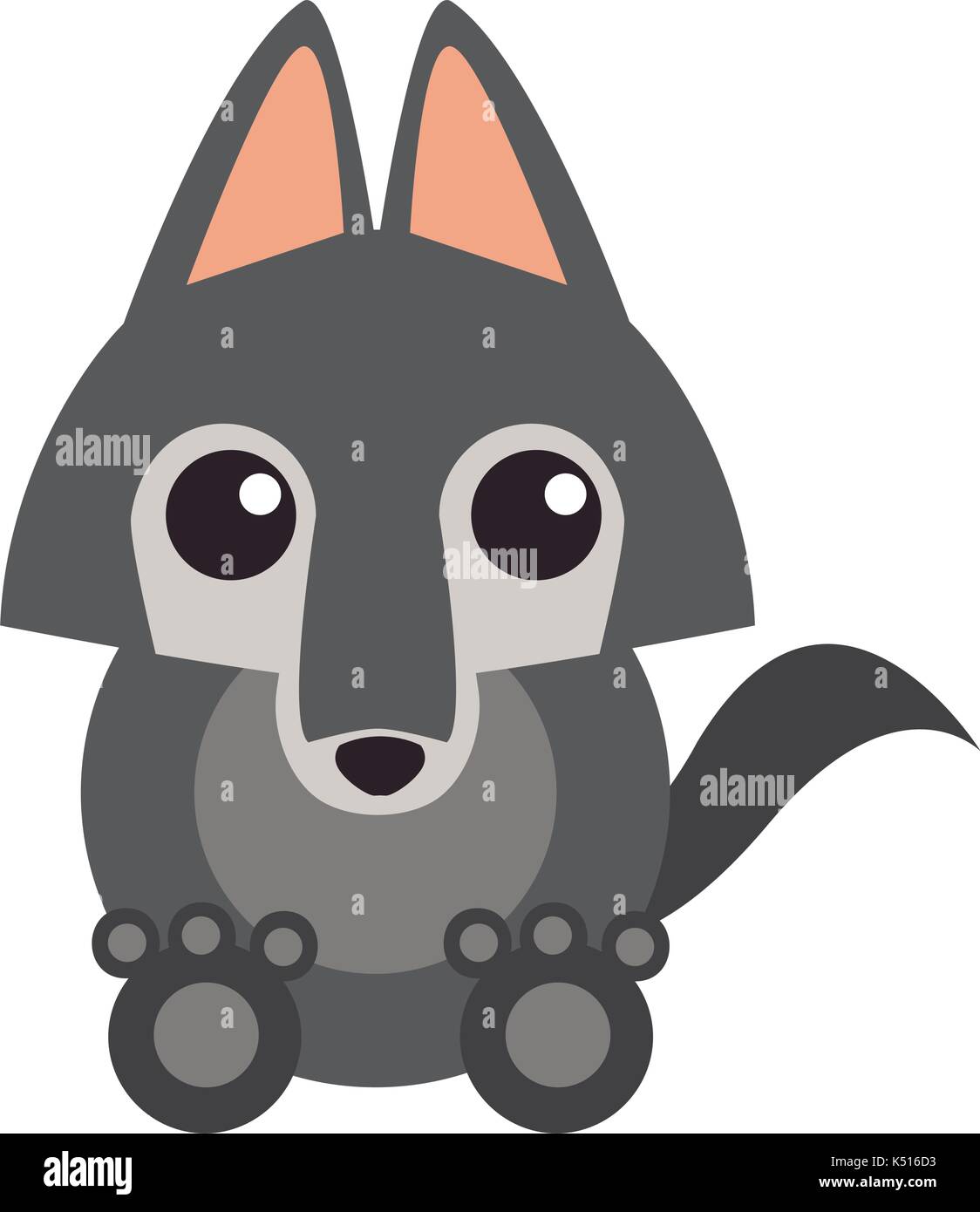 Wolf cartoon animal Stock Vector Image & Art - Alamy