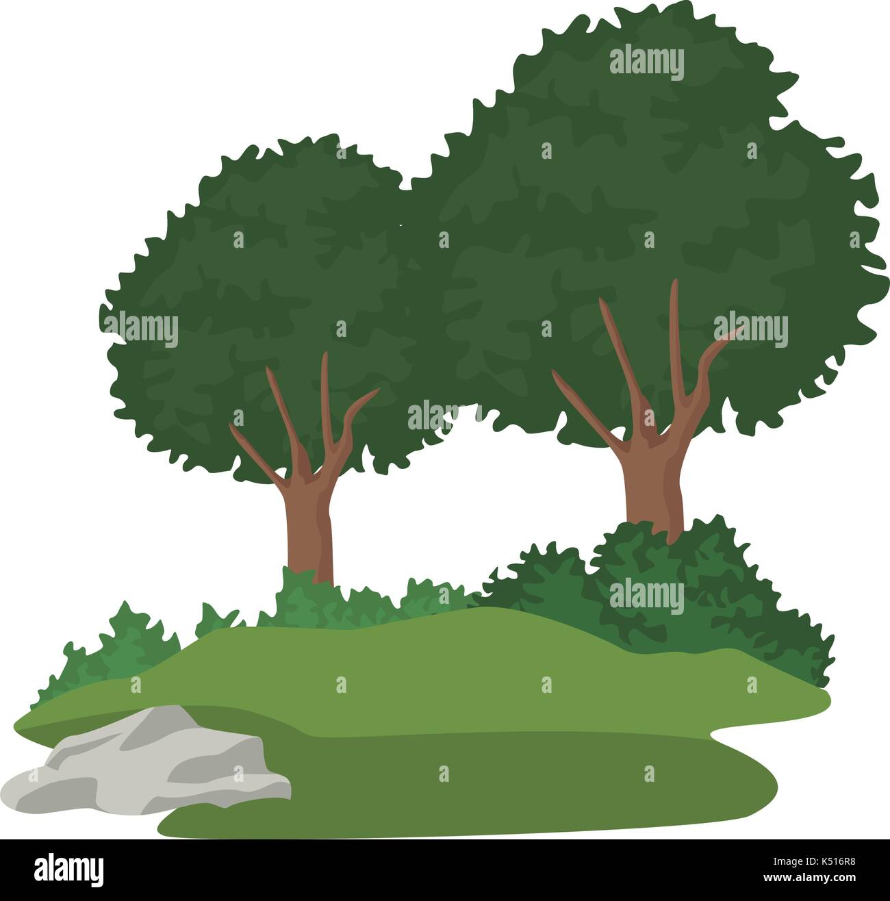 Beautiful forest landscape Stock Vector Image & Art - Alamy