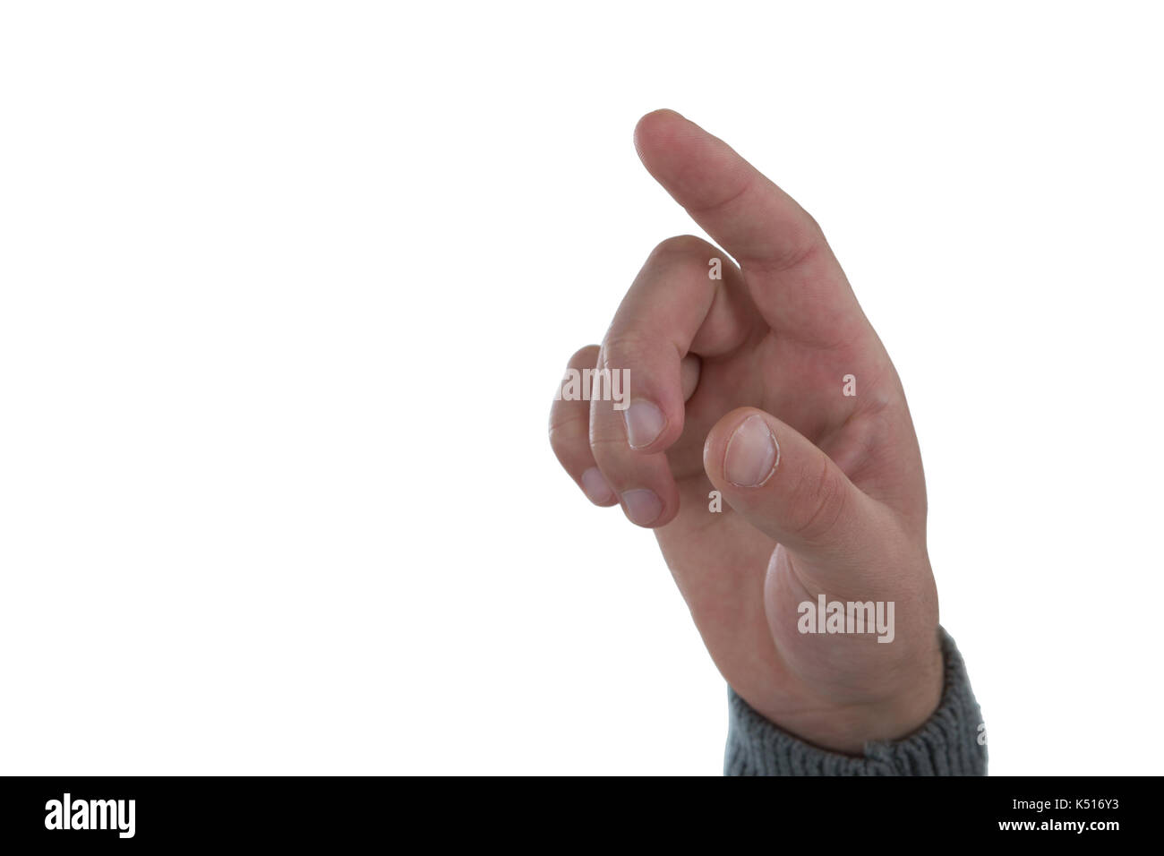 Close-up of hand gesture against white background Stock Photo - Alamy
