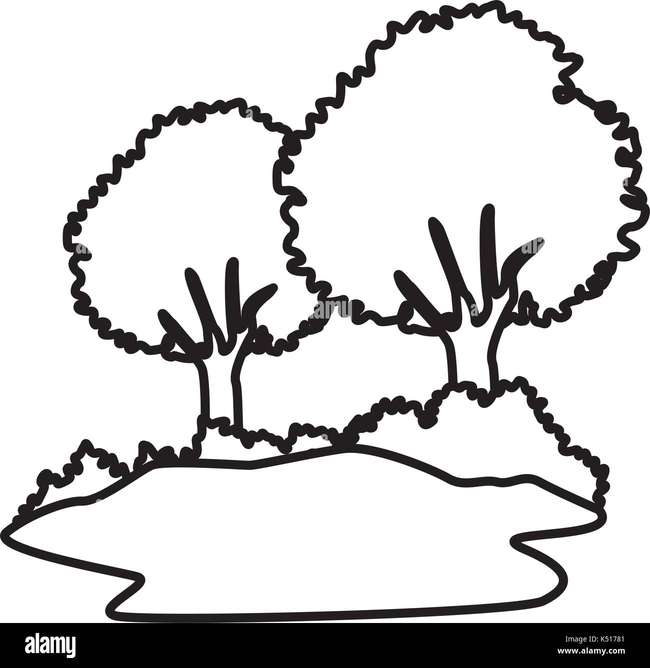 Beautiful forest landscape Stock Vector Image & Art - Alamy