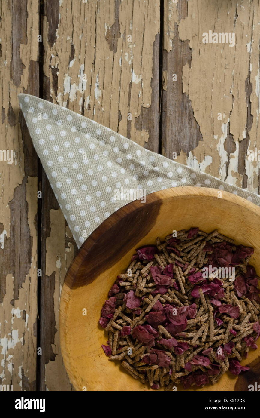 Close-up of cereal bran stick and dried fruits on bowl Stock Photo - Alamy
