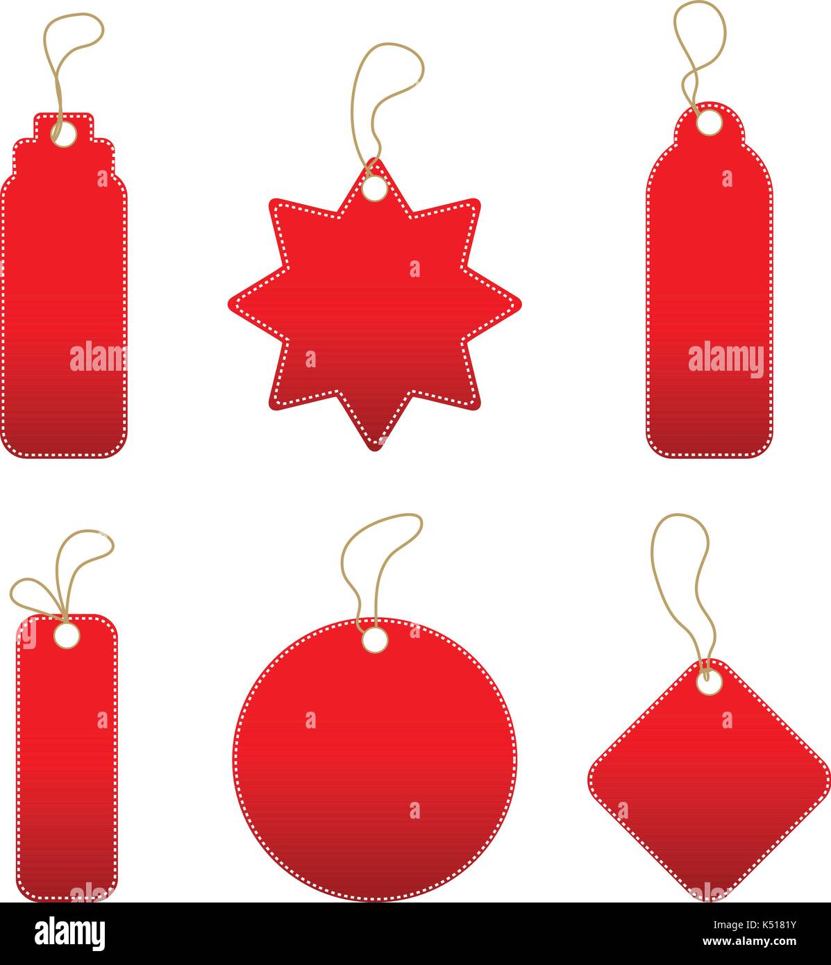 Red Gift Tags Stock Vector Image & Art - Alamy