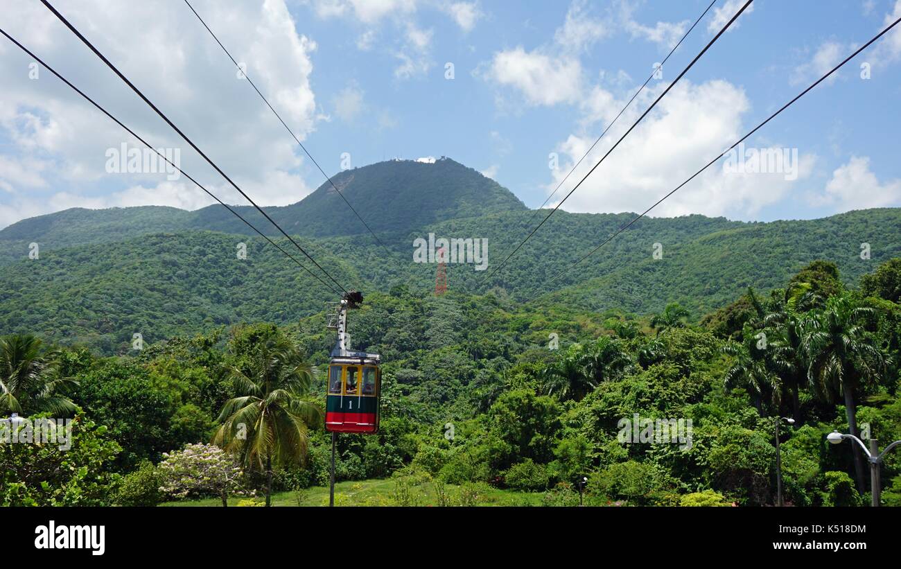 cable car at the pico isabel del torres mountain Stock Photo - Alamy