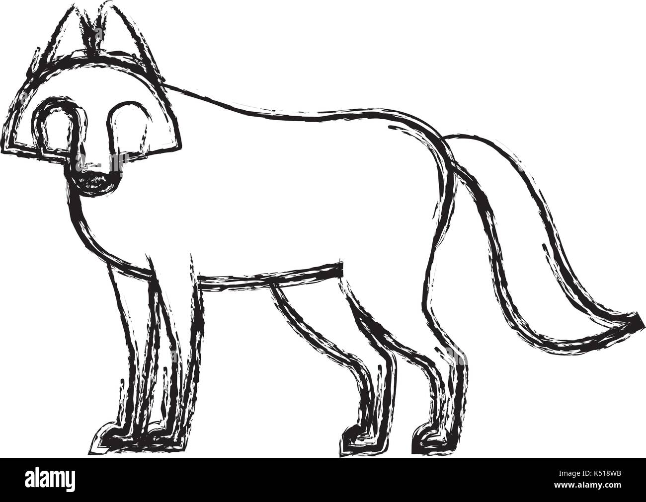 Wolf cartoon animal Stock Vector Image & Art - Alamy