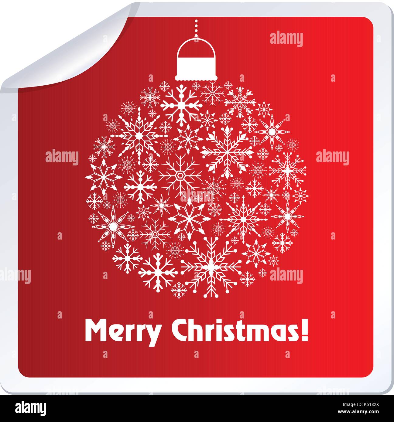 Christmas ball on sticker Stock Vector Image & Art - Alamy