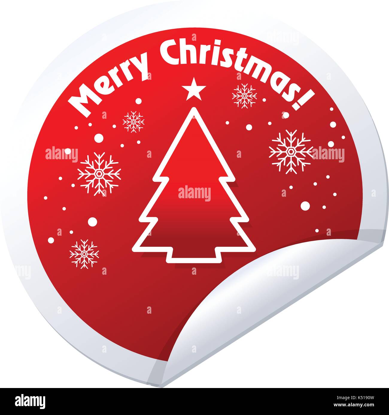Christmas tree with sticker Stock Vector Image & Art - Alamy