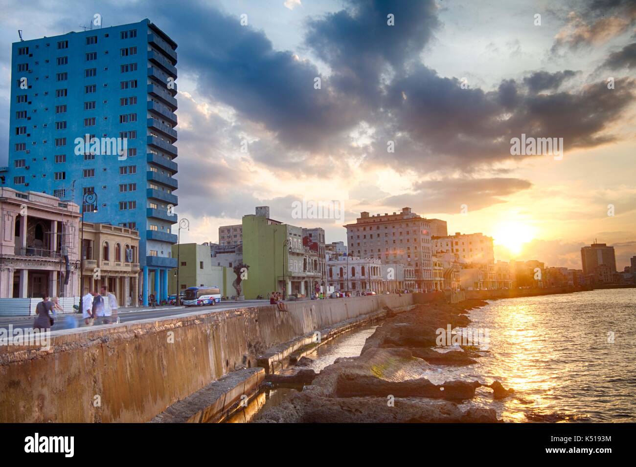 Sunset in Cuba Stock Photo - Alamy
