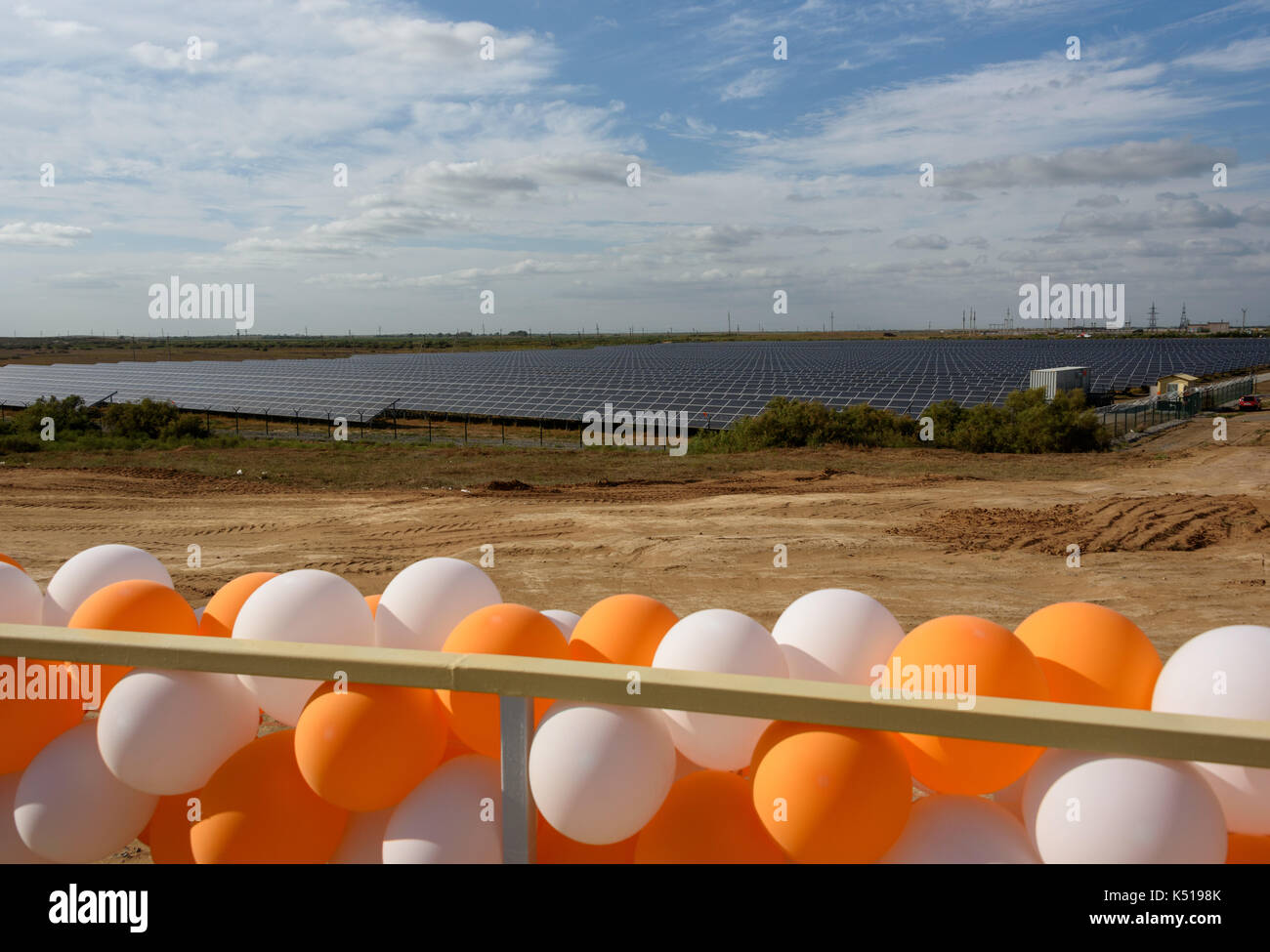 Solar reflectors on the solar power plant station "Zavodskaya" of Solar ...