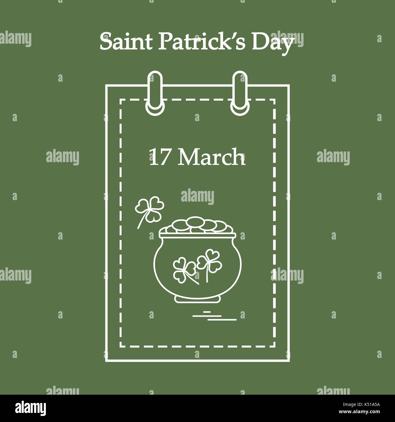 Cute vector illustration: calendar with a pot full of gold coins and ...