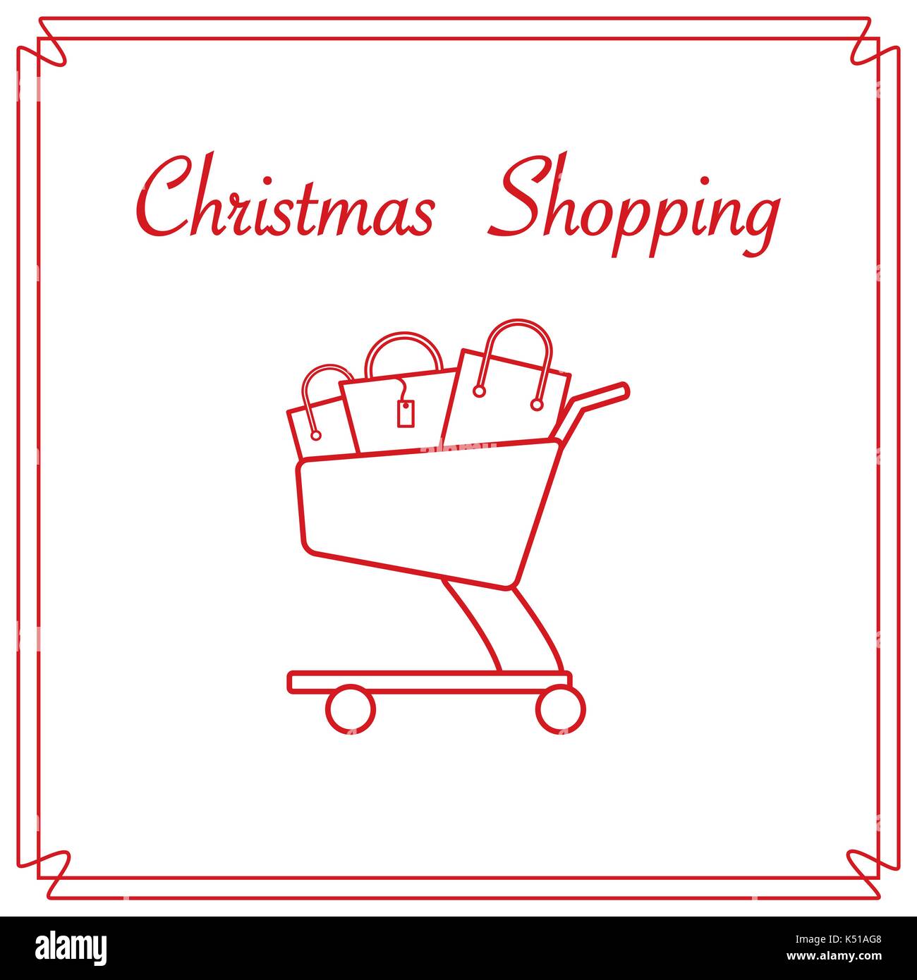 Shopping cart with gift bags. Design for banner, poster or print Stock ...