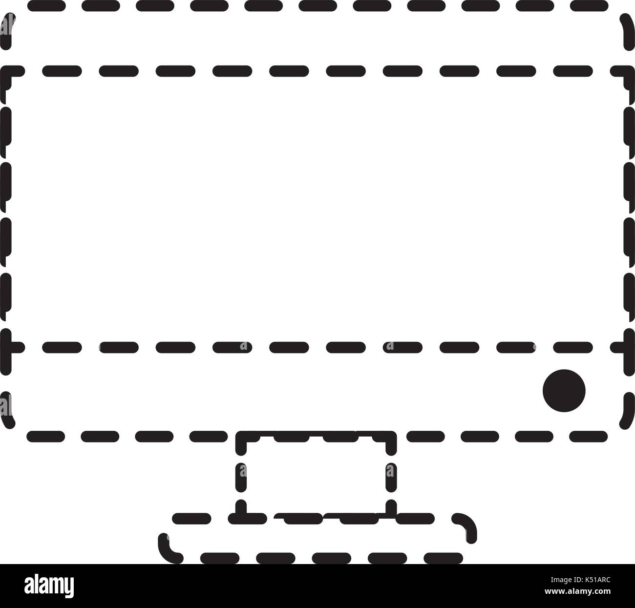 dotted shape electronic computer technology with database information ...