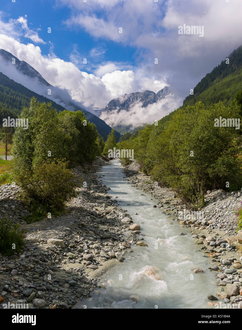 Swiss alps river landscape hi-res stock photography and images - Alamy