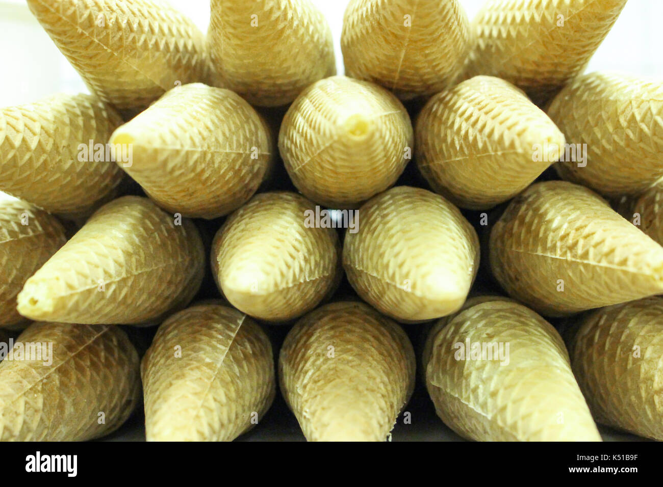 Top of cornets in the view background Stock Photo - Alamy