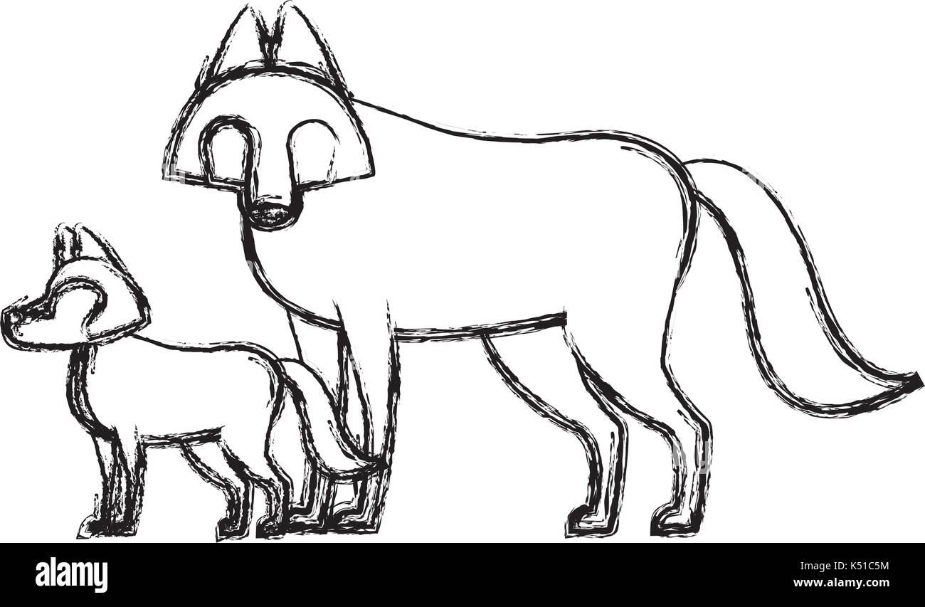 Wolf cartoon animal Stock Vector Image & Art - Alamy