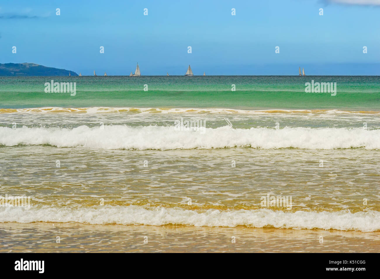 All shades of blue of the Pacific ocean. The Australian coast Stock ...