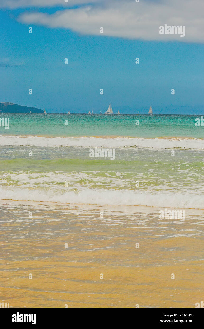 All shades of blue of the Pacific ocean. The Australian coast Stock ...