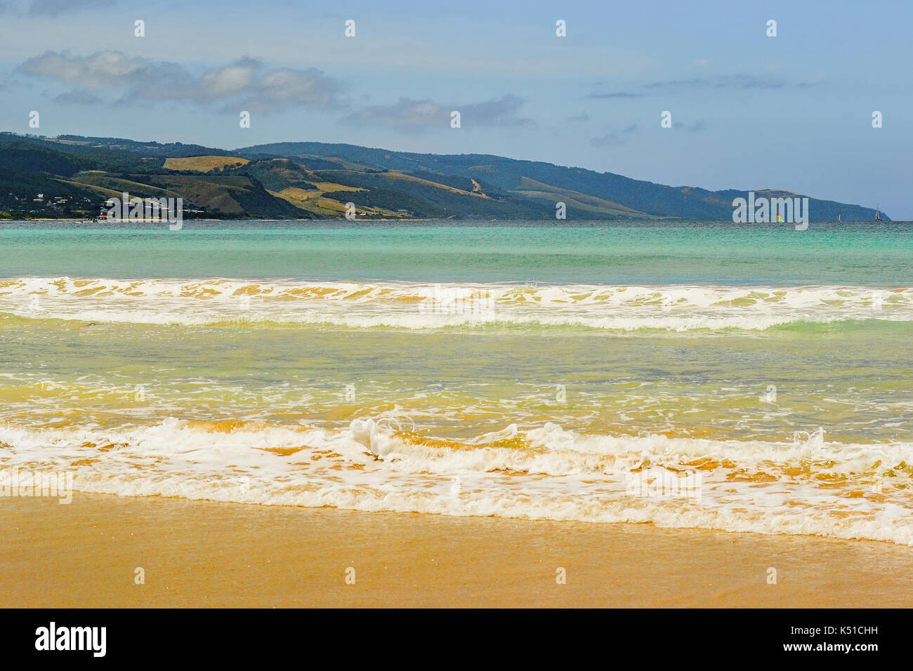 All shades of blue of the Pacific ocean. The Australian coast Stock ...