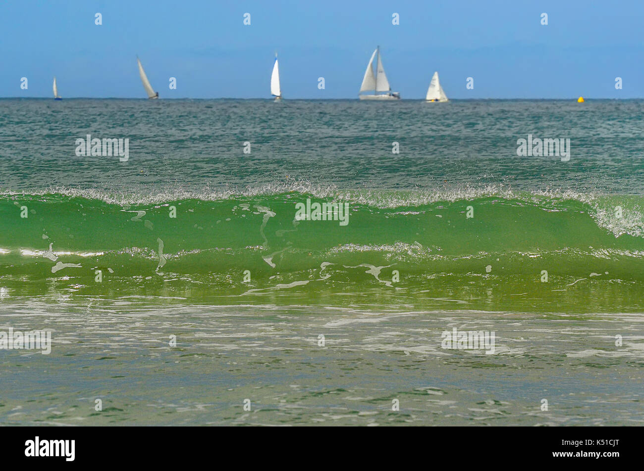 All shades of blue of the Pacific ocean. The Australian coast Stock ...