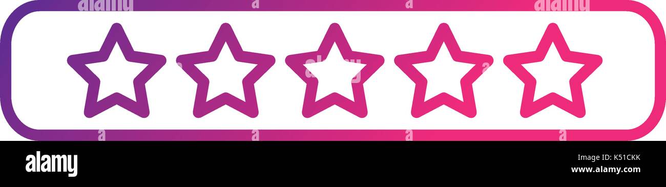 line rating stars bar to choose the favorite Stock Vector Image & Art ...