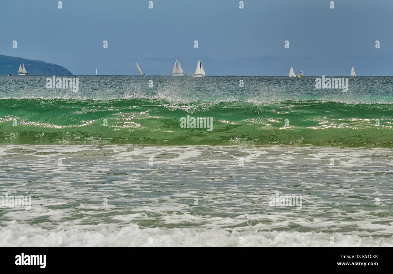 All shades of blue of the Pacific ocean. The Australian coast Stock ...