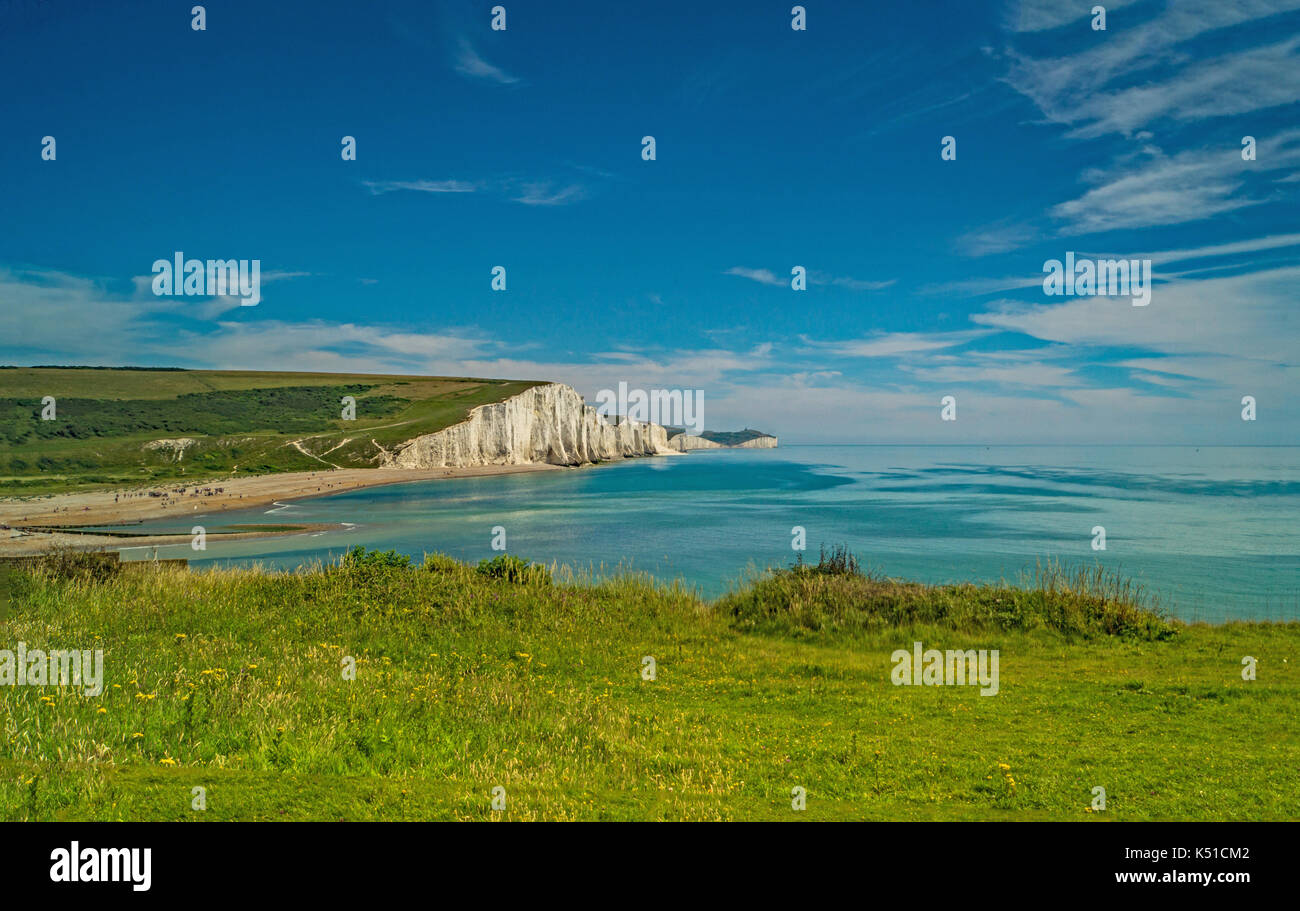 The Seven Sisters Cliffs,Sussex England Stock Photo - Alamy