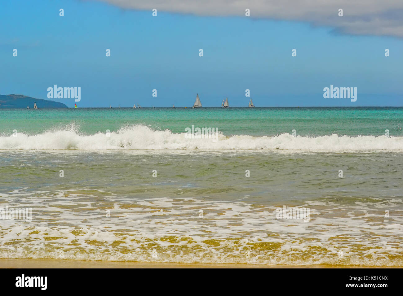 All shades of blue of the Pacific ocean. The Australian coast Stock ...