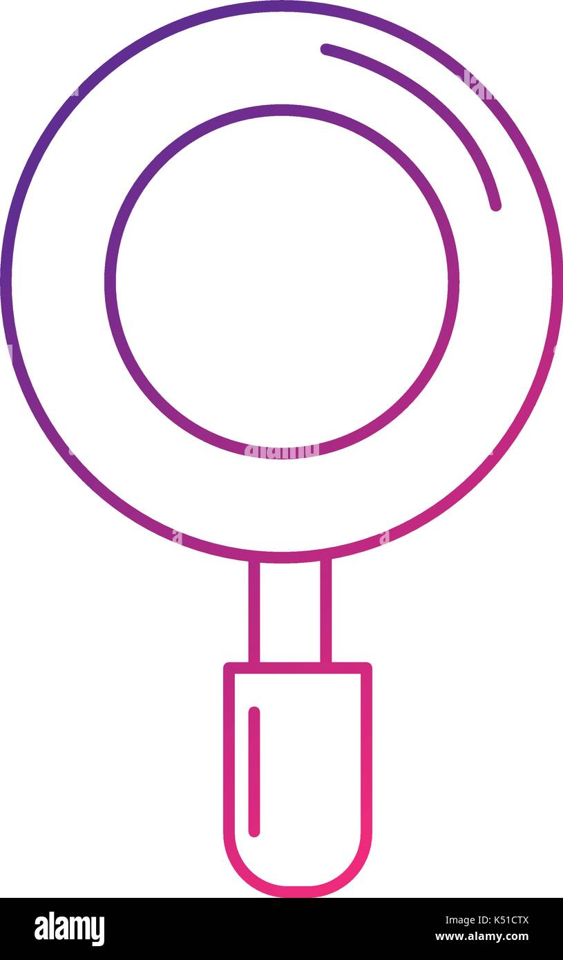 line magnifying glass search and exploration symbol Stock Vector Image ...