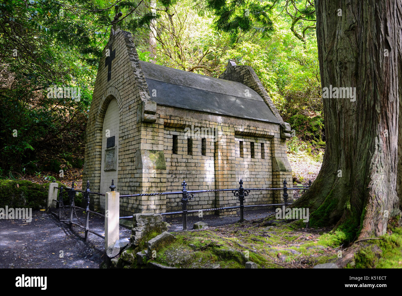 Henry family Mausoleum next to Kylemore Church at Kylemore Abbey in ...
