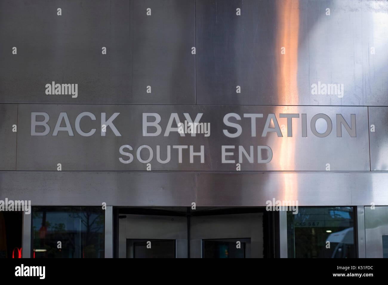Metallic Back Bay Station in Boston's South End Stock Photo - Alamy