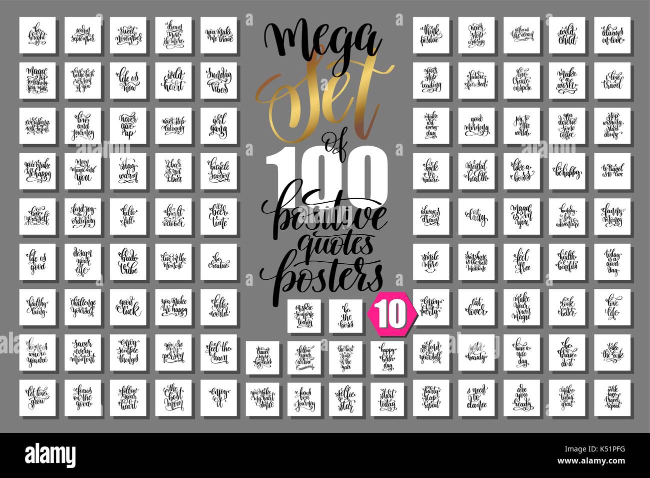 Set handwritten phrases quotes hi-res stock photography and images - Alamy