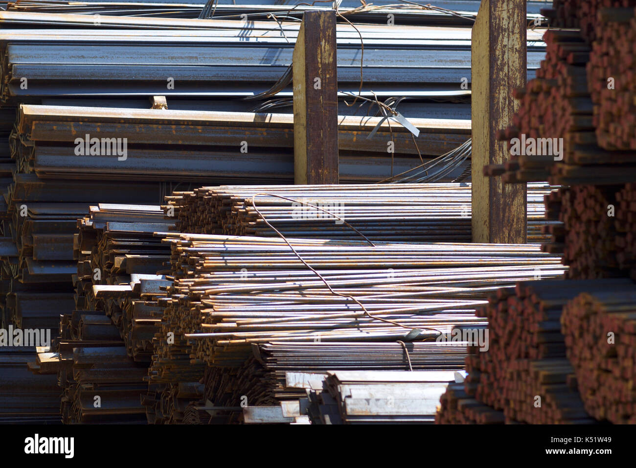 Metal profiles of different kinds are located in the metal products ...