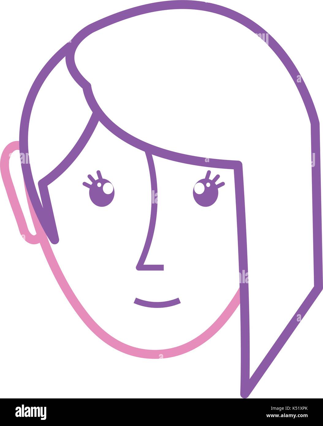 face woman vector illustration Stock Vector Image & Art - Alamy