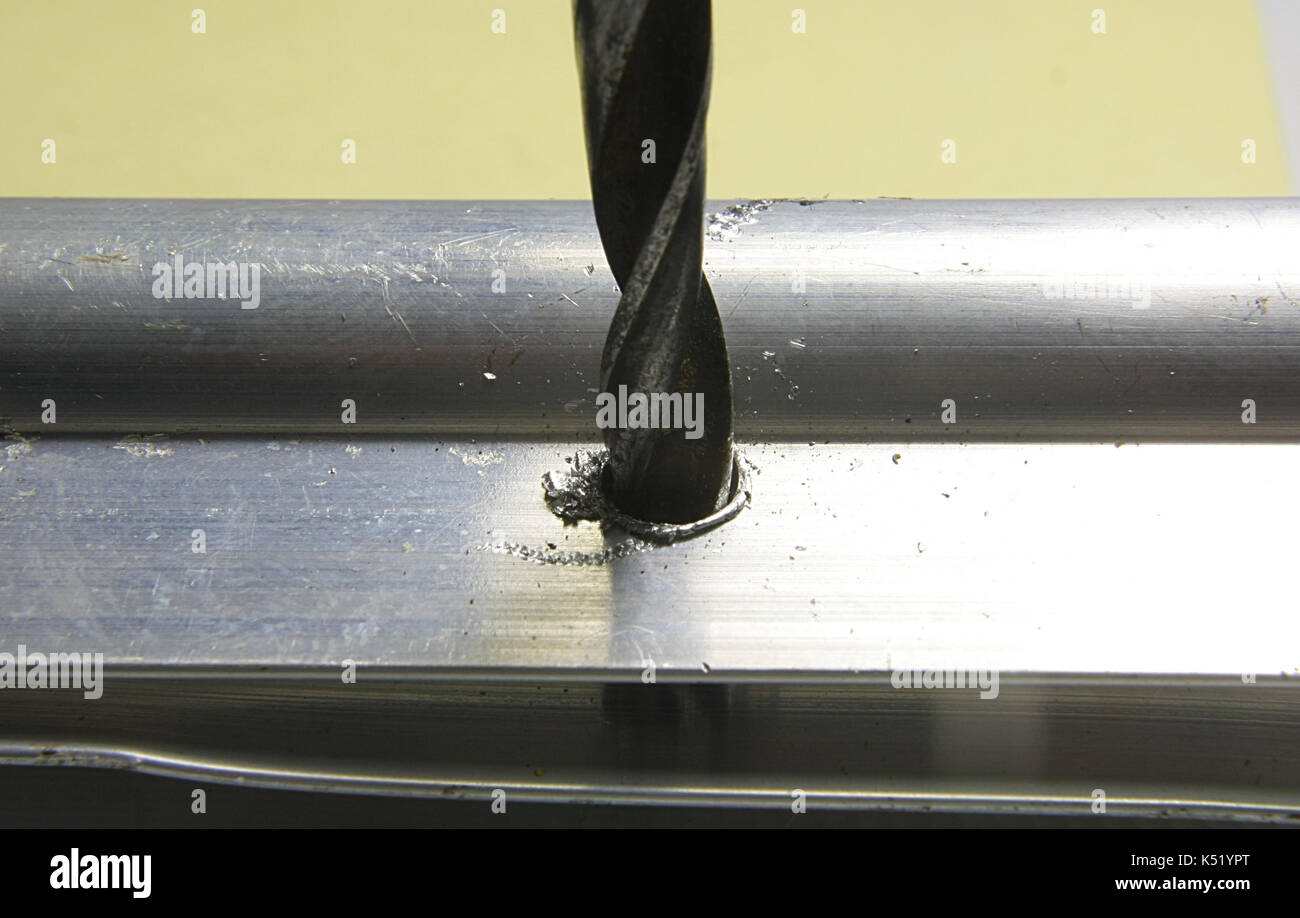 Drill the metal Stock Photo - Alamy