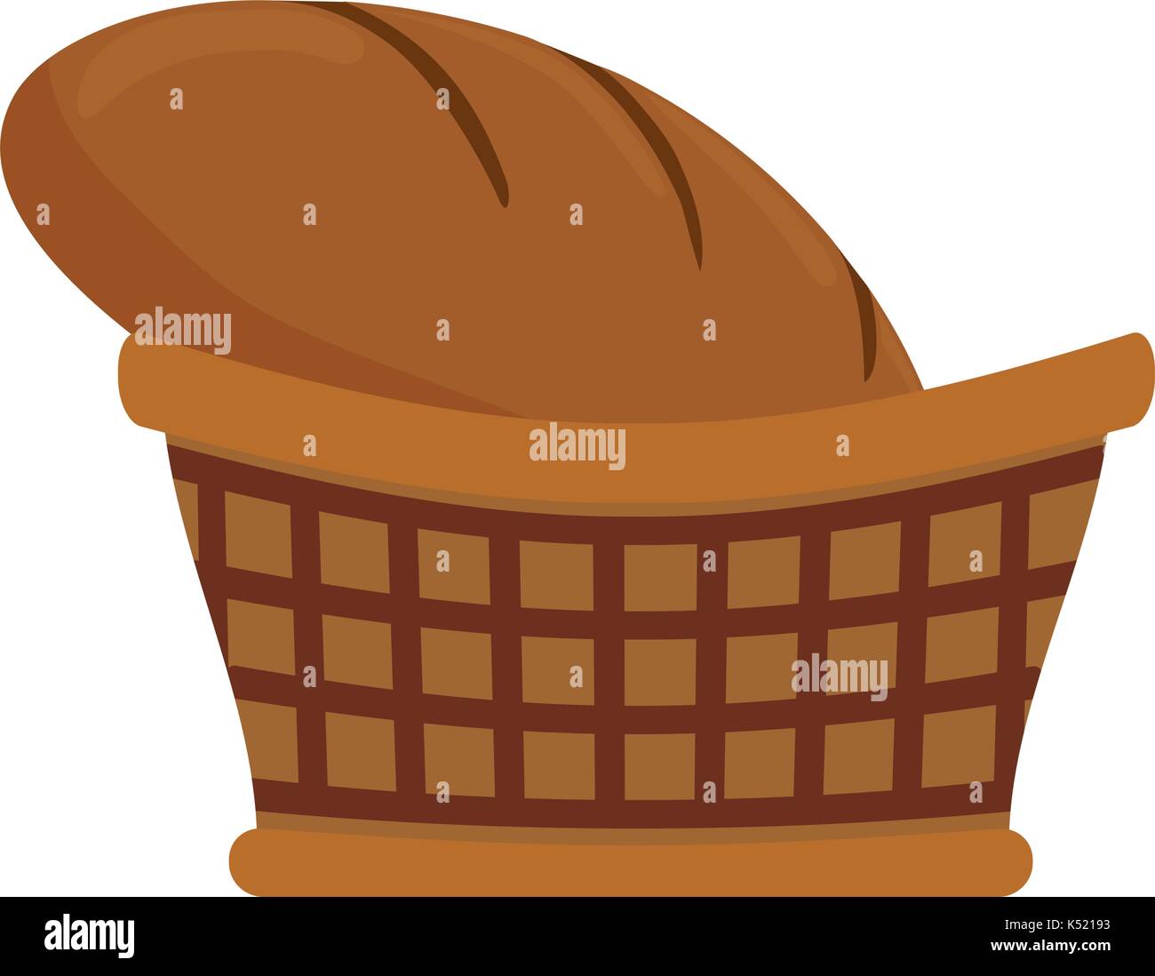 wholemeal bred basked vector illustration Stock Vector Image & Art - Alamy