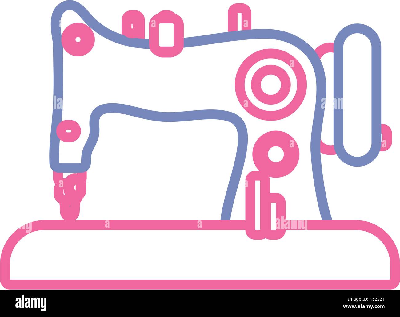 sewing machine vector illustration Stock Vector Image & Art - Alamy