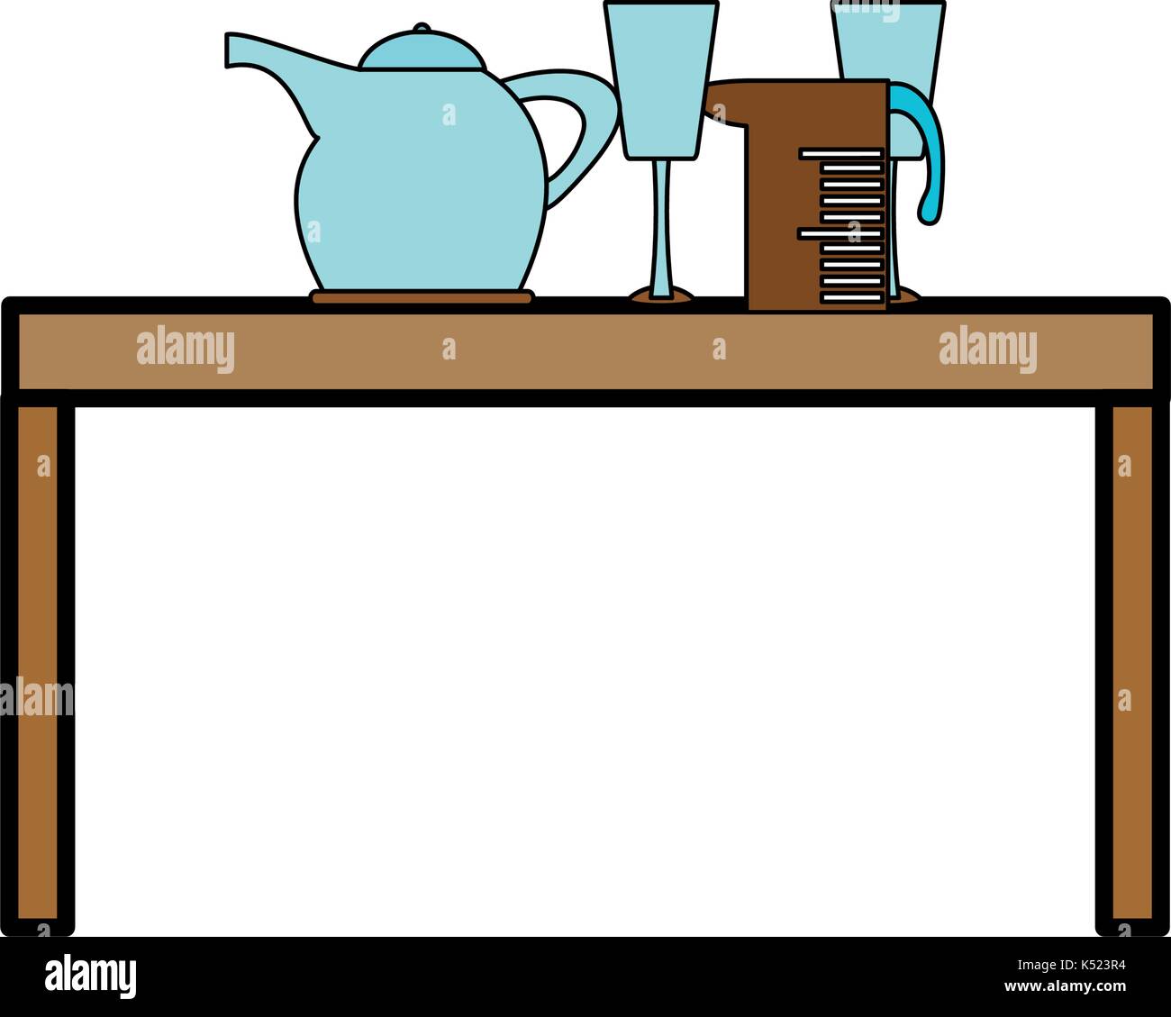 table with kitchen utensils icon Stock Vector Image & Art - Alamy