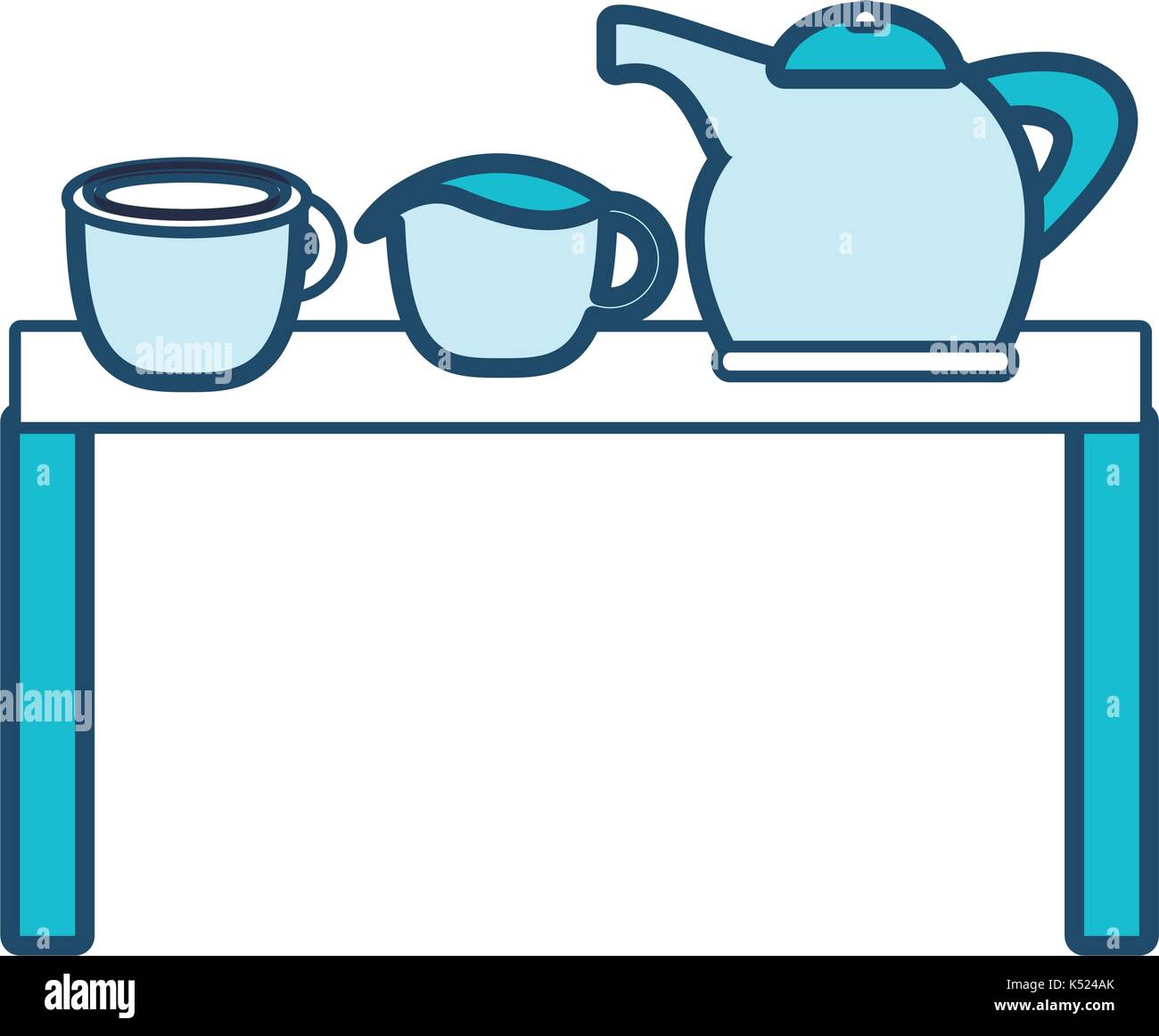 table with kitchen utensils icon Stock Vector Image & Art - Alamy