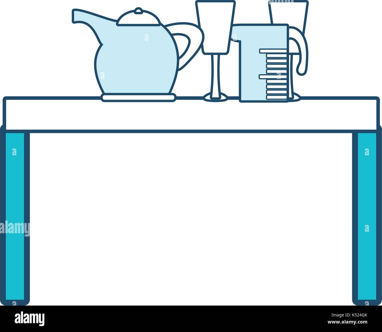 table with kitchen utensils icon Stock Vector Image & Art - Alamy