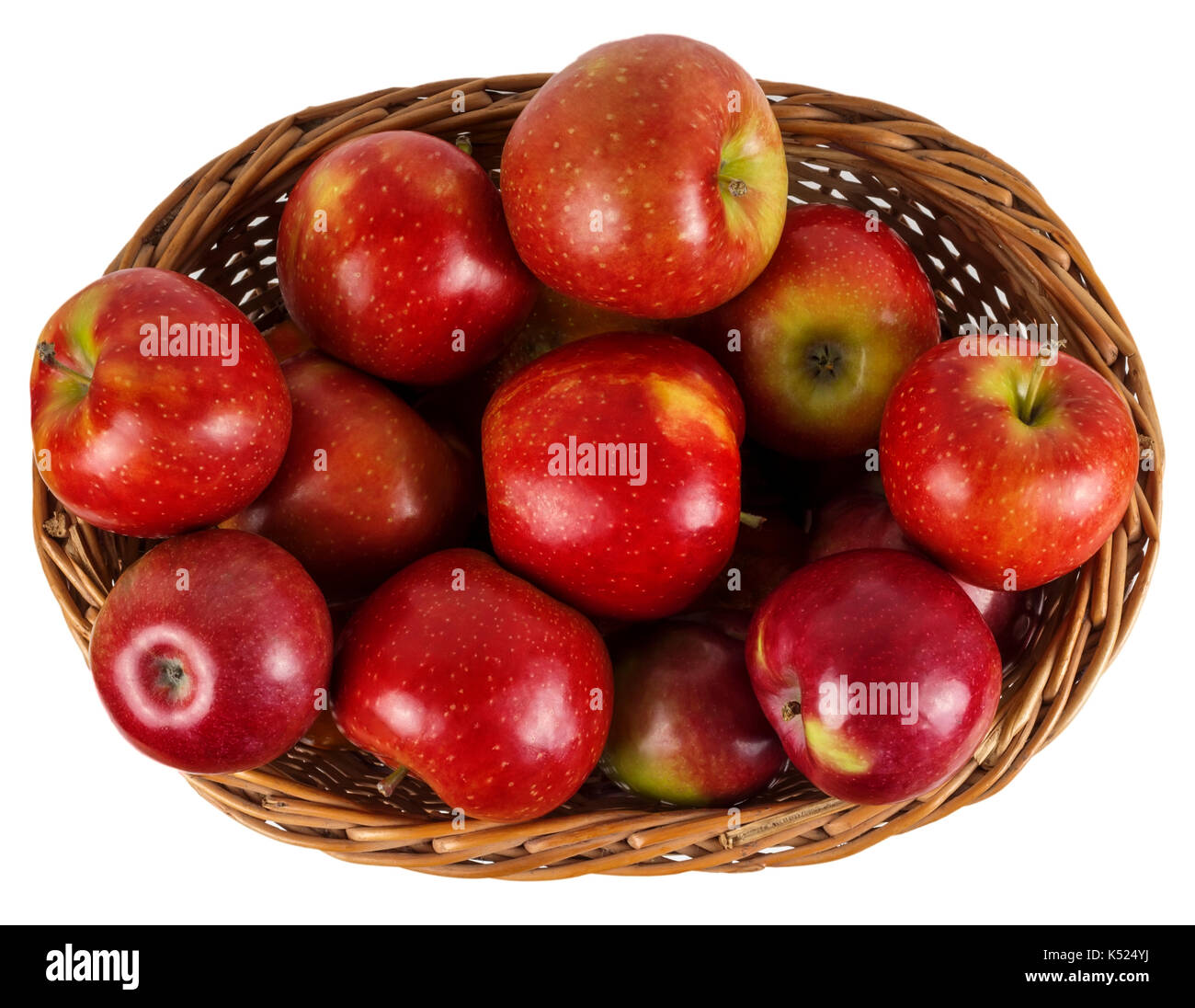 basket full of ripe juicy sweet red apples Stock Photo - Alamy