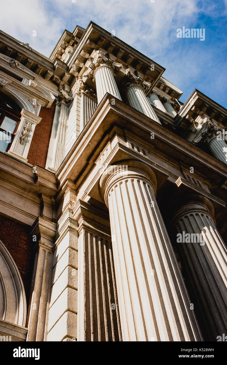 Detail of the columns and capital of the Italian Risorgimento Museum ...