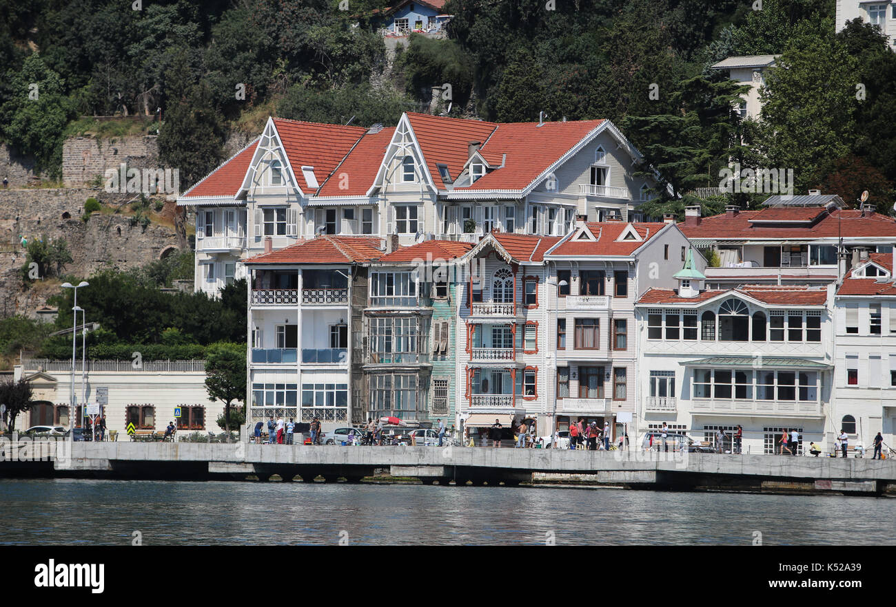 Buildings in Bosphorus Strait Side of Istanbul City, Turkey Stock Photo ...