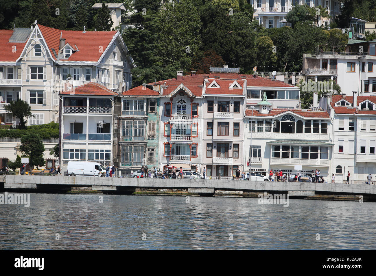 Buildings in Bosphorus Strait Side of Istanbul City, Turkey Stock Photo ...