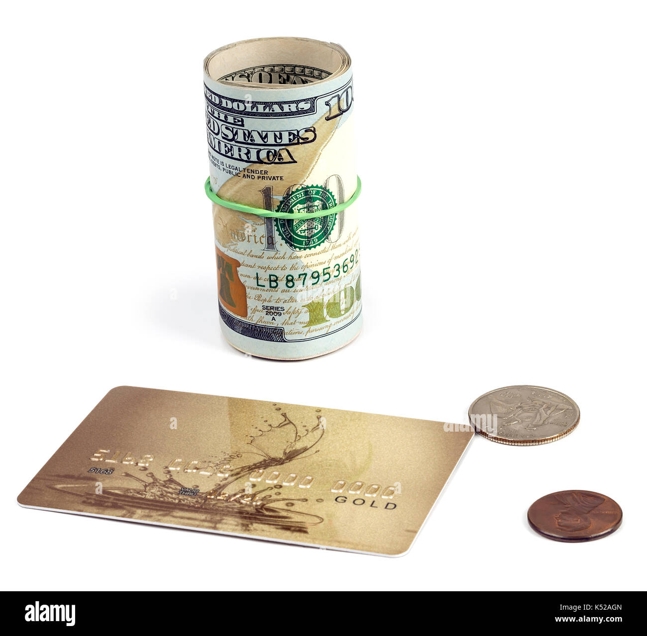 Money, plastic card, small thing on a white background Stock Photo - Alamy