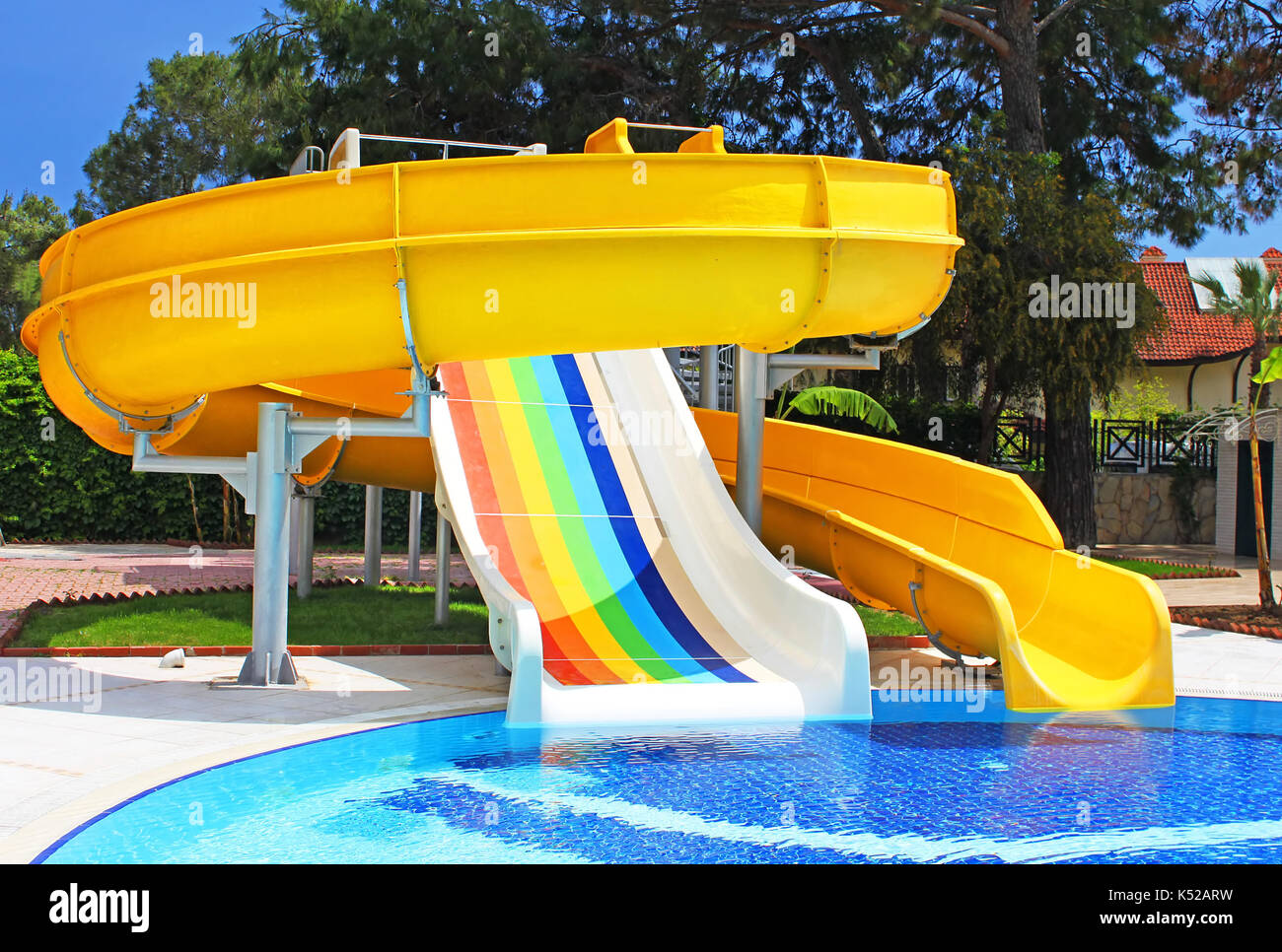 Aquapark slides, Turkey Stock Photo - Alamy